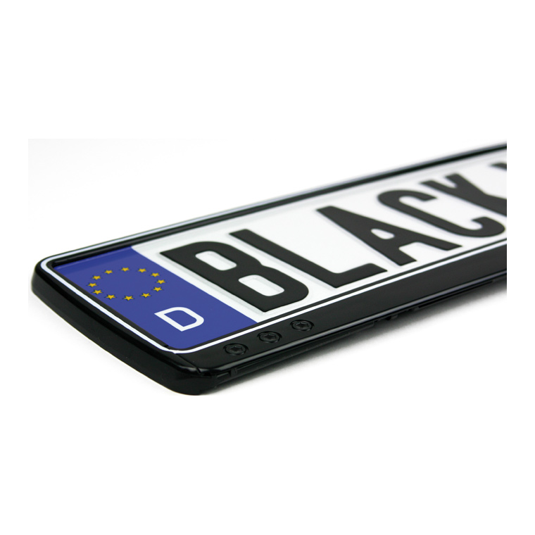 UTSCH ERUCARAT Kennzeichenhalter Black-White | Kennzeichenhalter | Rund ...