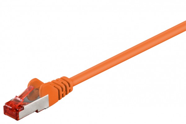goobay Patchkabel Cat 6a S/FTP PIMF orange 0,25 m | SFTP | CAT 6 | Netzwerkkabel | Kabel ...